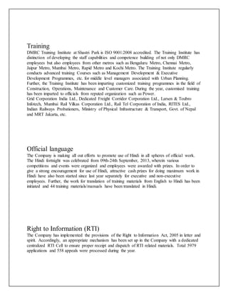 Delhi metro rail corporation secondary research | DOCX | Rail Travel ...