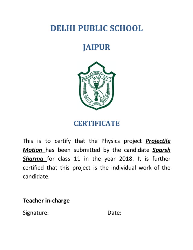 Physics Project Class 11 Docx