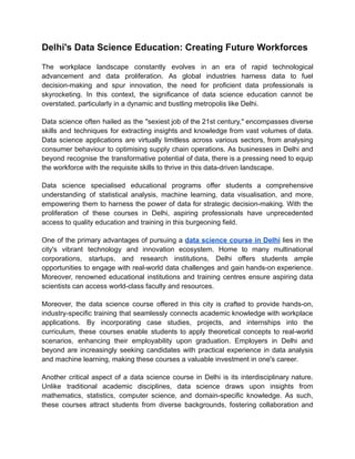 Delhi's Data Science Education_ Creating Future Workforces.pdf
