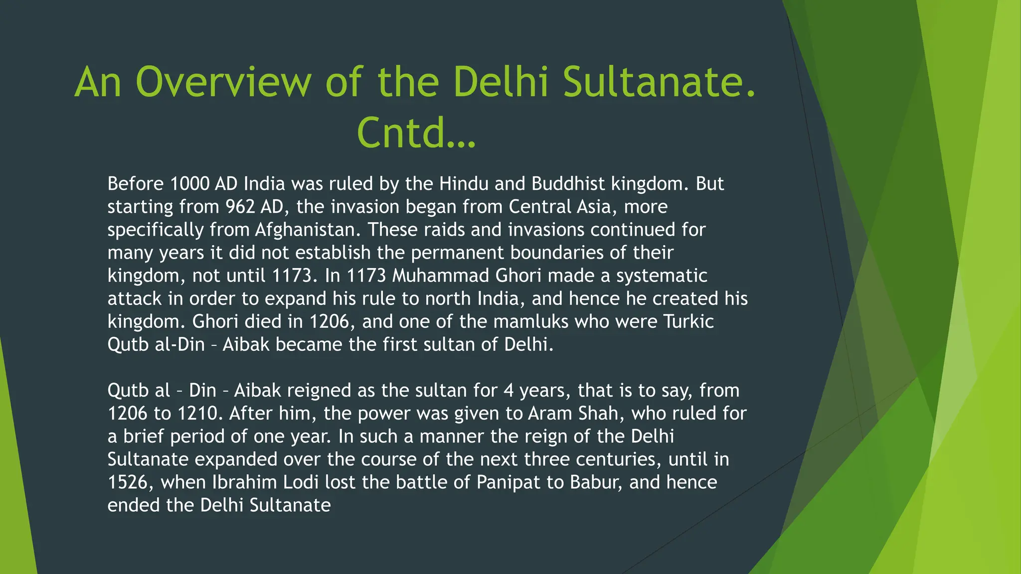 Delhi Sultan(12th to 15th Century.pptx