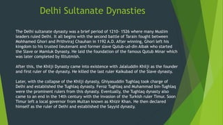 Delhi Sultan(12th to 15th Century.pptx