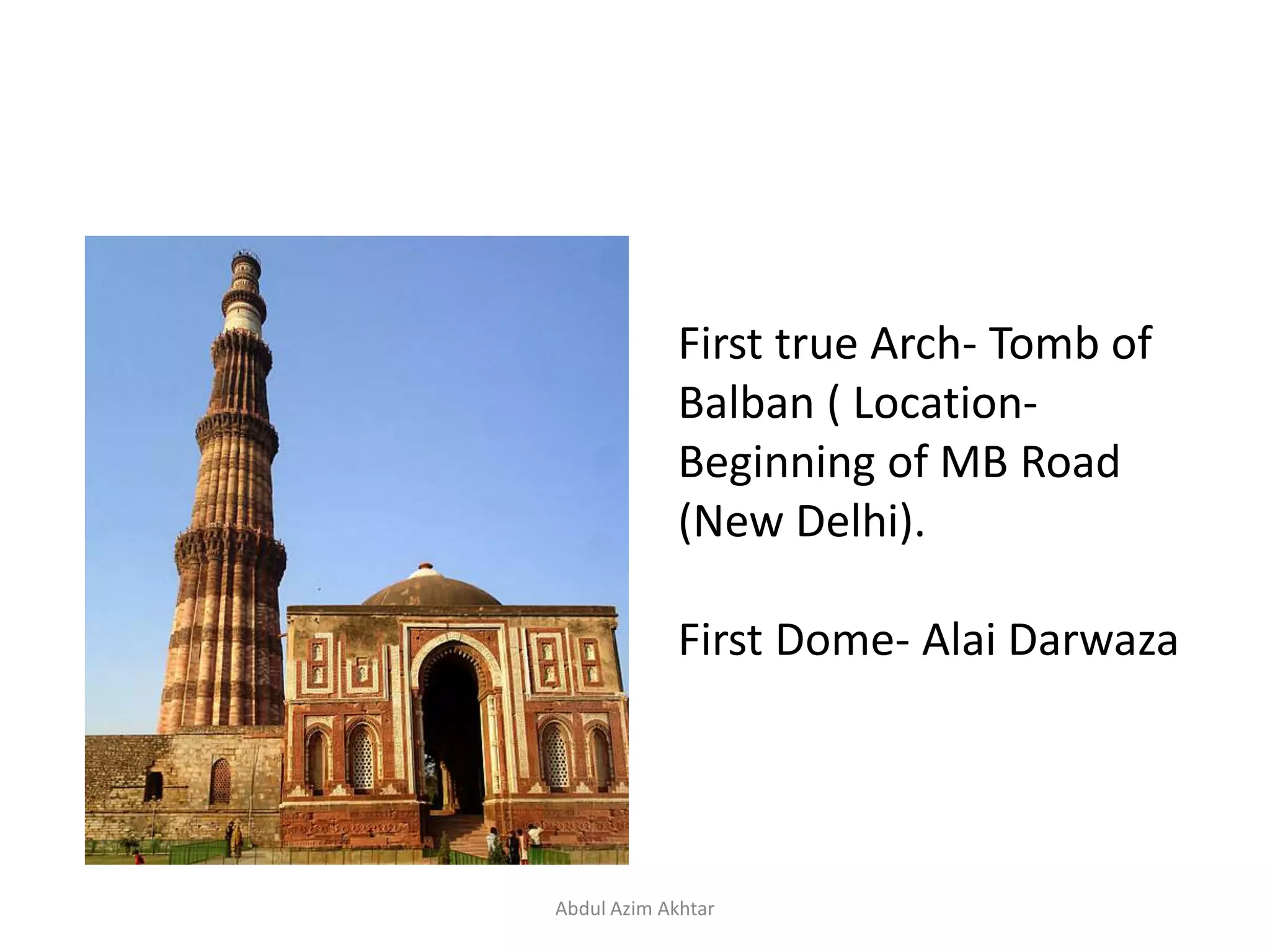 Delhi sultanat art architecture | PPTX