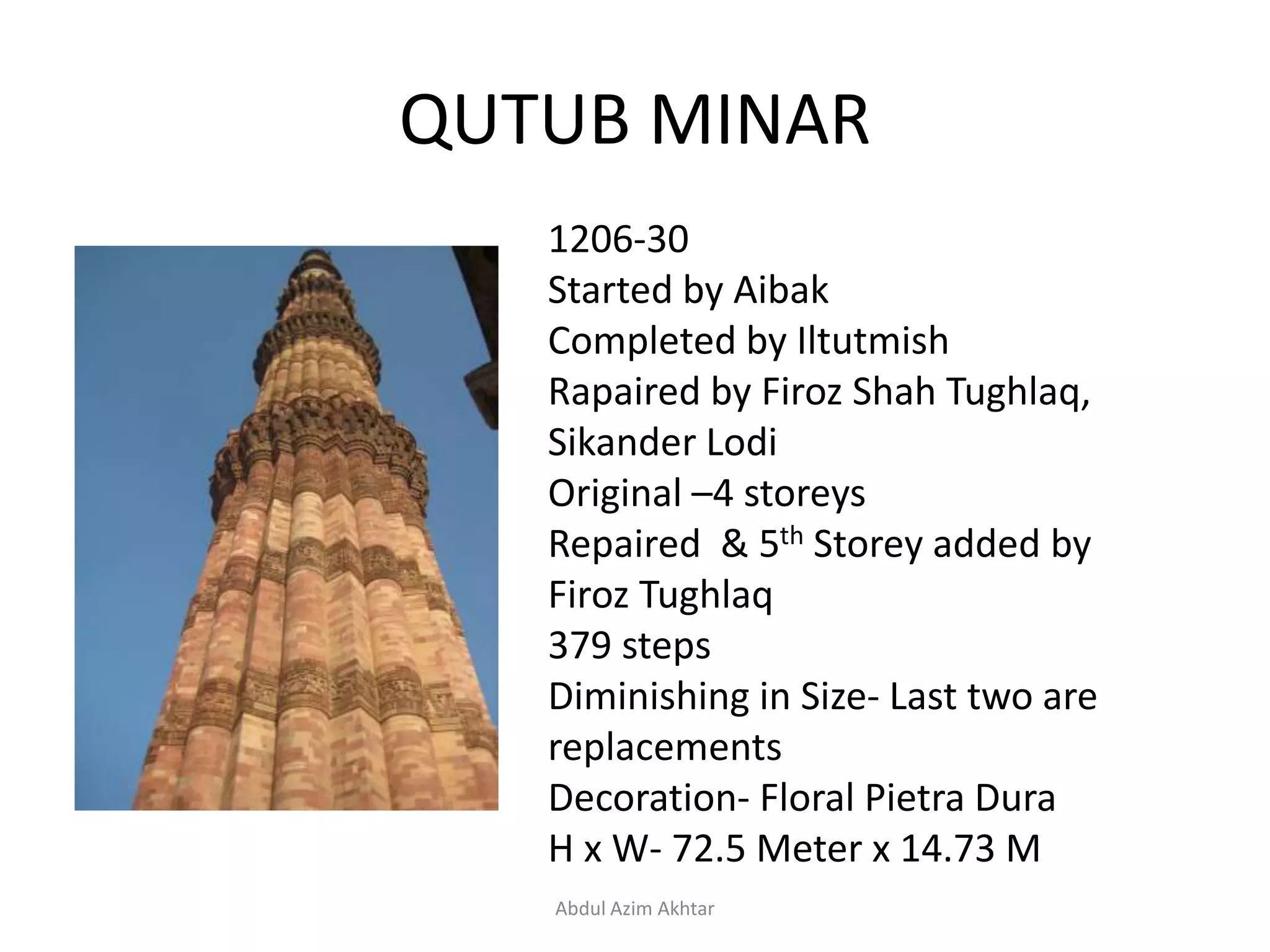 Delhi sultanat art architecture | PPTX