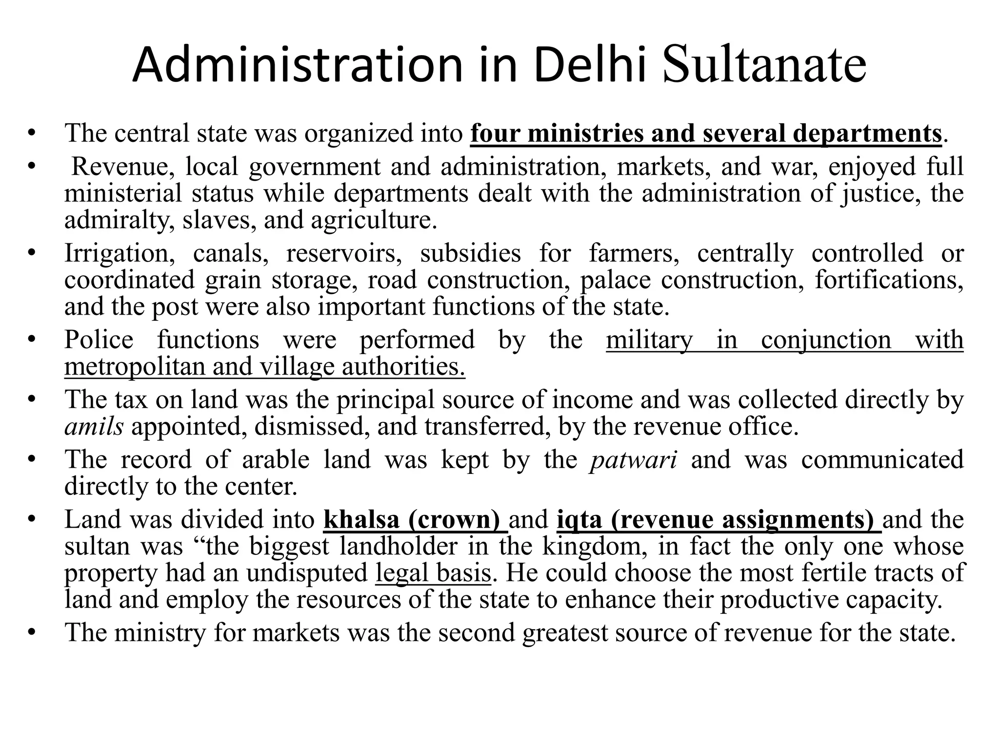 Delhi Sultanate positive and negative aspects of the dynastes | PPTX