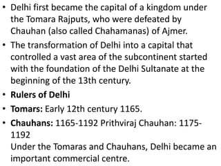 Delhi sultans history class 7 notes | PPTX