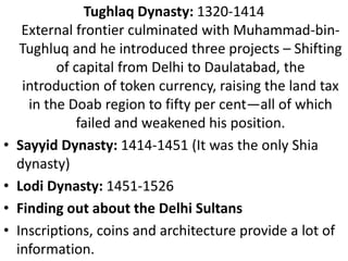 Delhi sultans history class 7 notes | PPTX