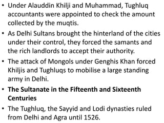 Delhi sultans history class 7 notes | PPTX