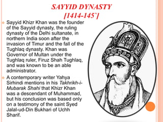 DELHI SULTANS AND THEIR MONUMENTS | PPTX