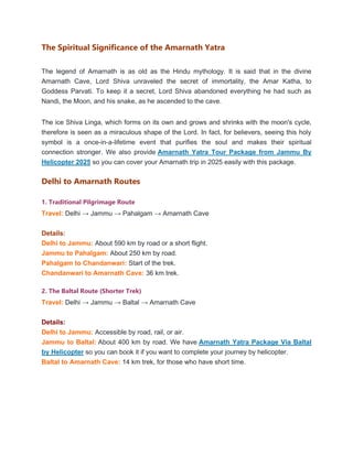 Delhi to Amarnath: Your Gateway to Spiritual Bliss | PDF