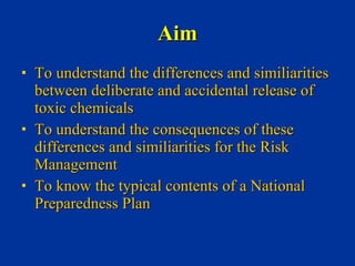 Deliberate And Accidental Release of Toxic Chemicals | PPT