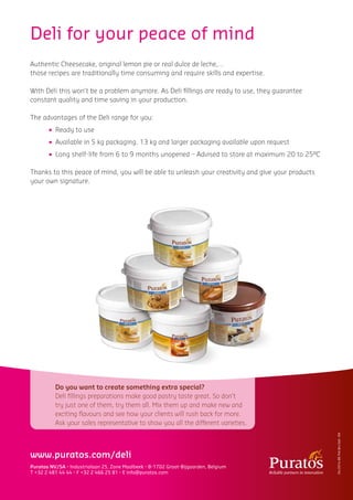 Delicious fillings available from Puratos | PDF