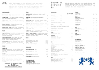 Delicious Food Menu at Colonial Brewing Co | PPT