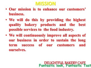 Delightful bakery cafe business plan | PPTX | Food Industry | Industries