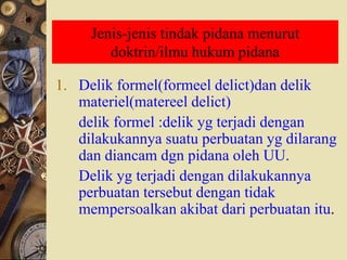 Delik-delik dalam Kitab Undang-undang Hukum Pidana.ppt