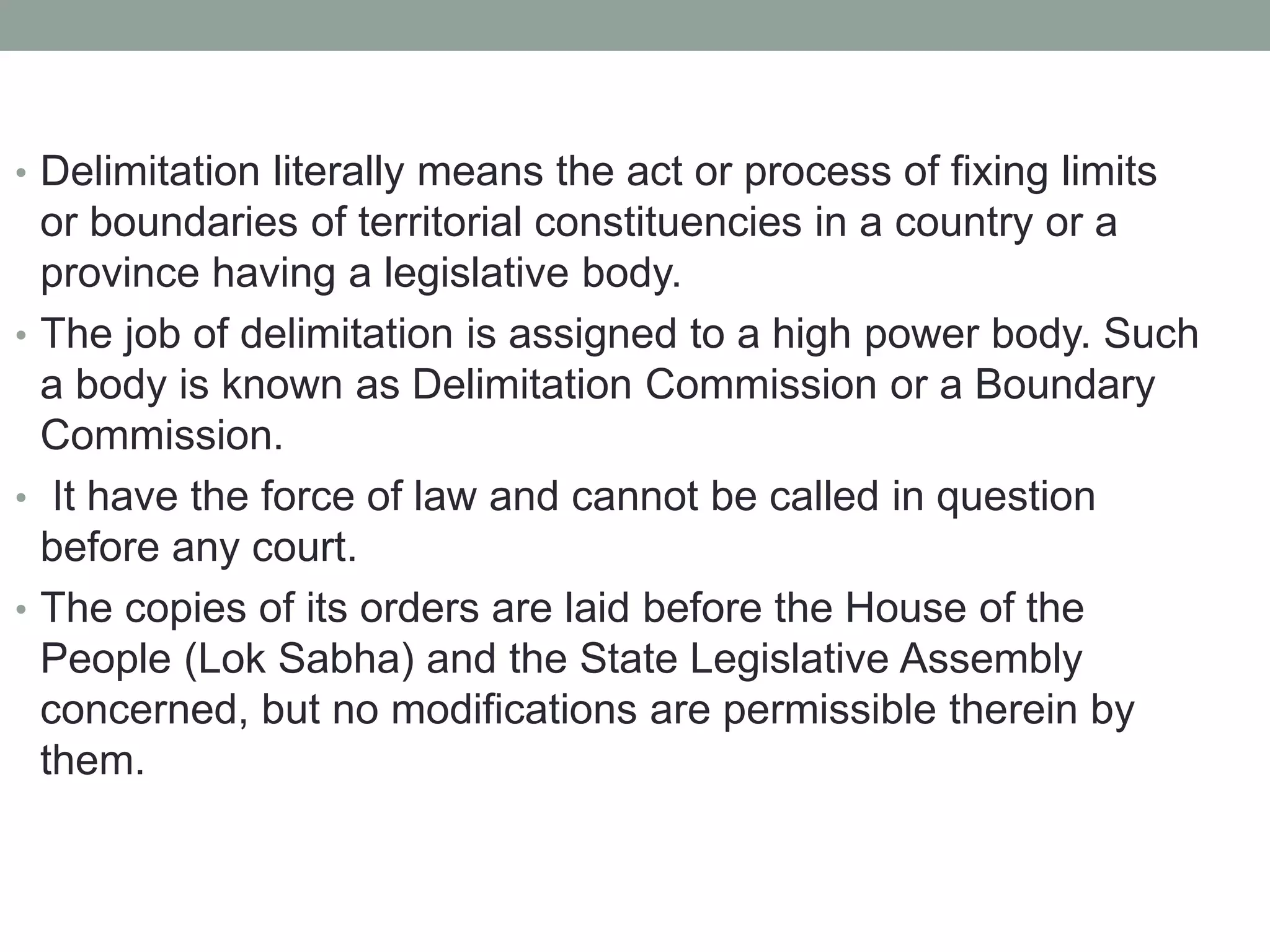Delimitation commission of india | PPTX