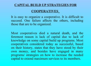 Delinquency control & capital build up for cooperatives | PPT