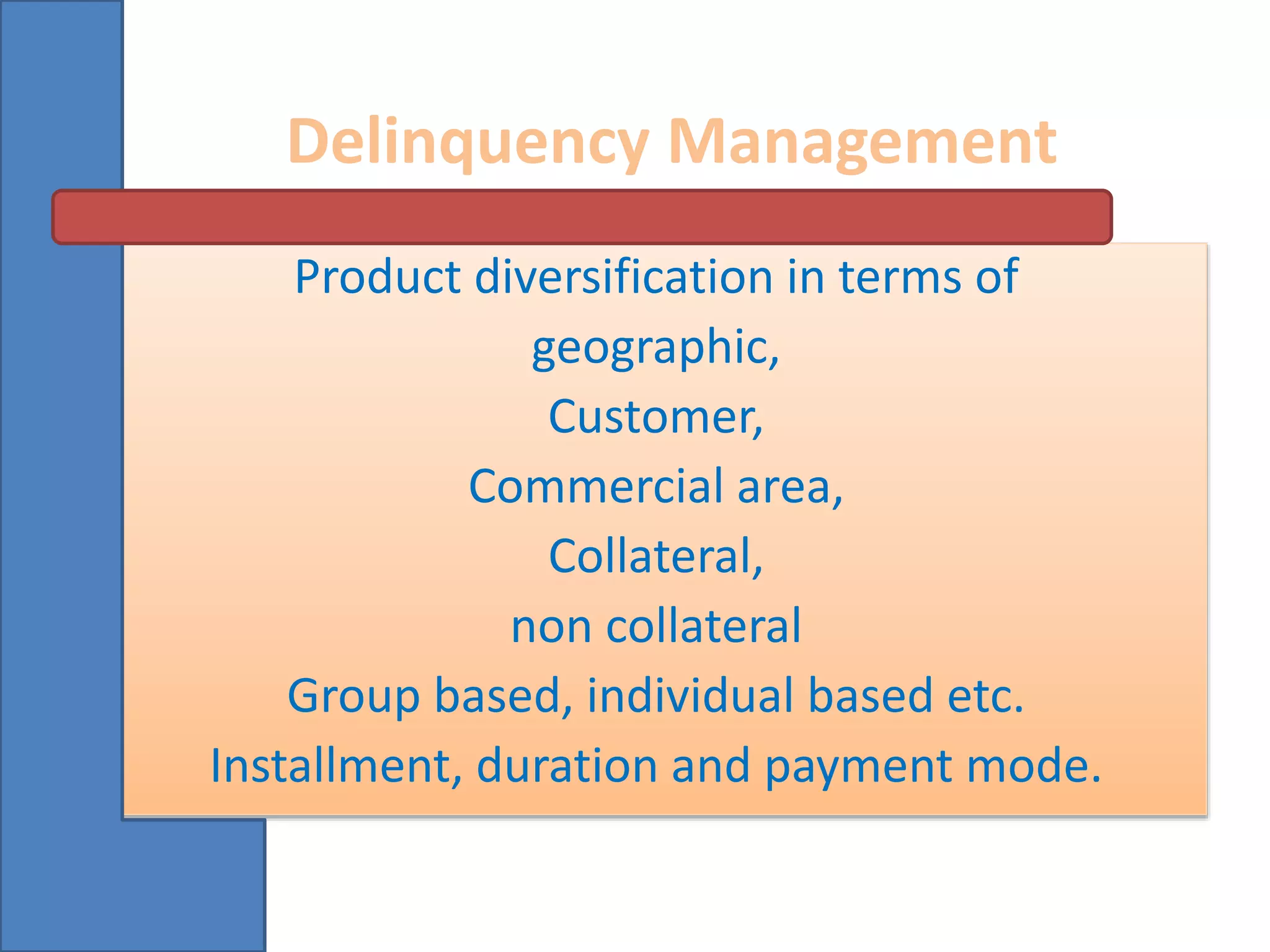 Delinquency management in MFIs | PPTX