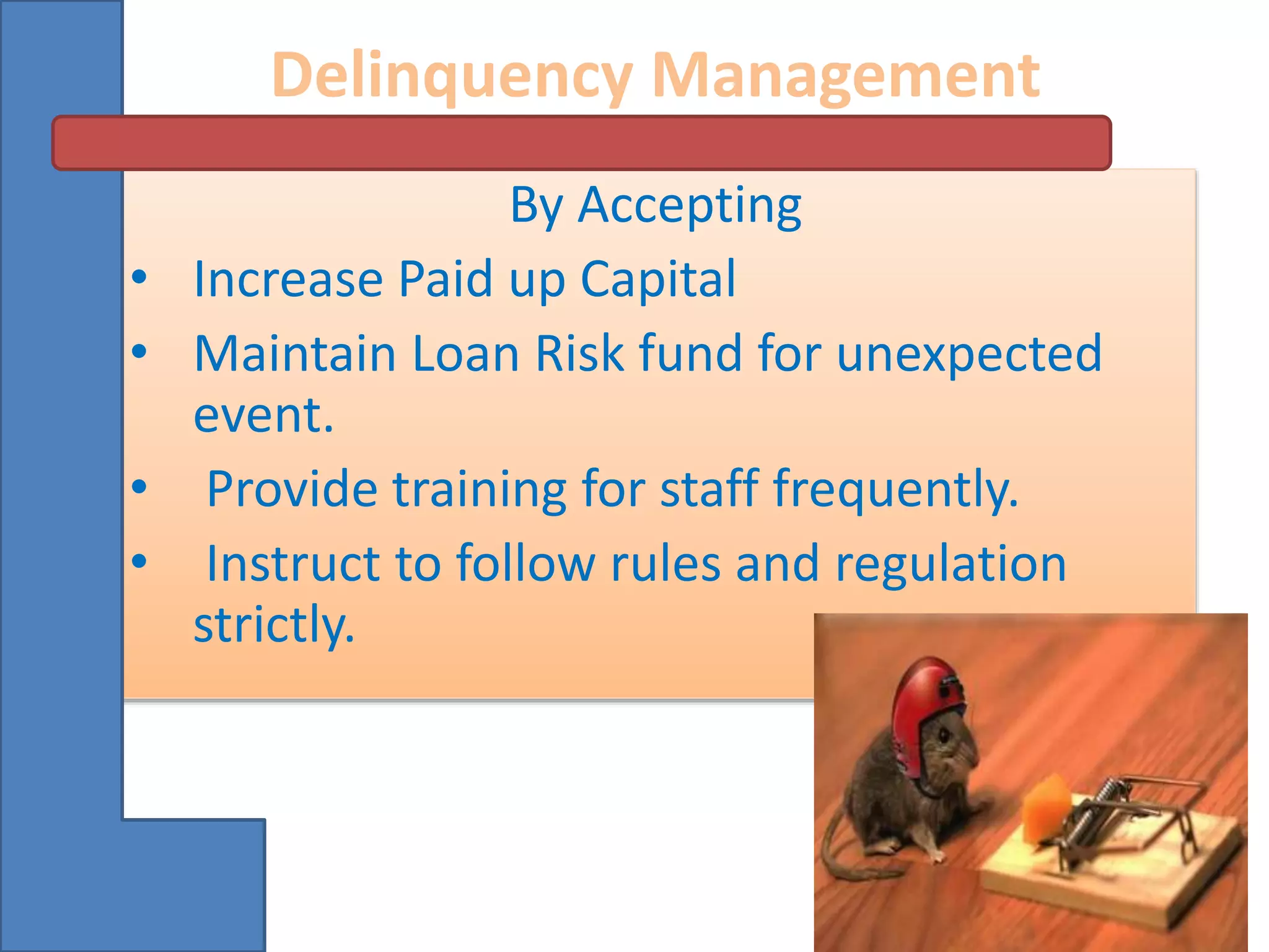 Delinquency management in MFIs | PPTX