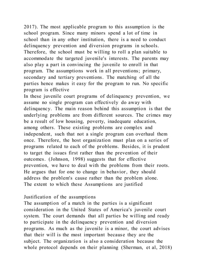 Delinquency Prevention and Diversion ProgramsNameInstitutionCo | PDF