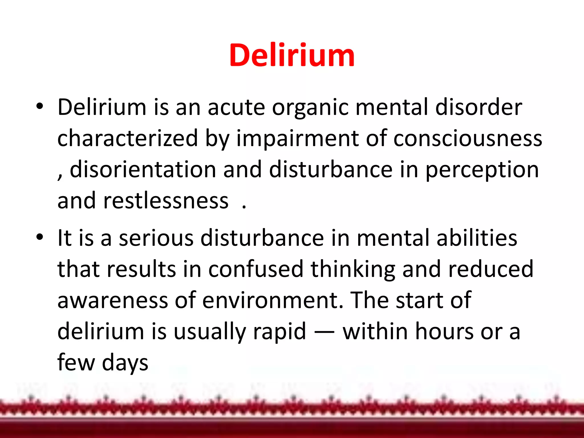 Delirium | PPTX
