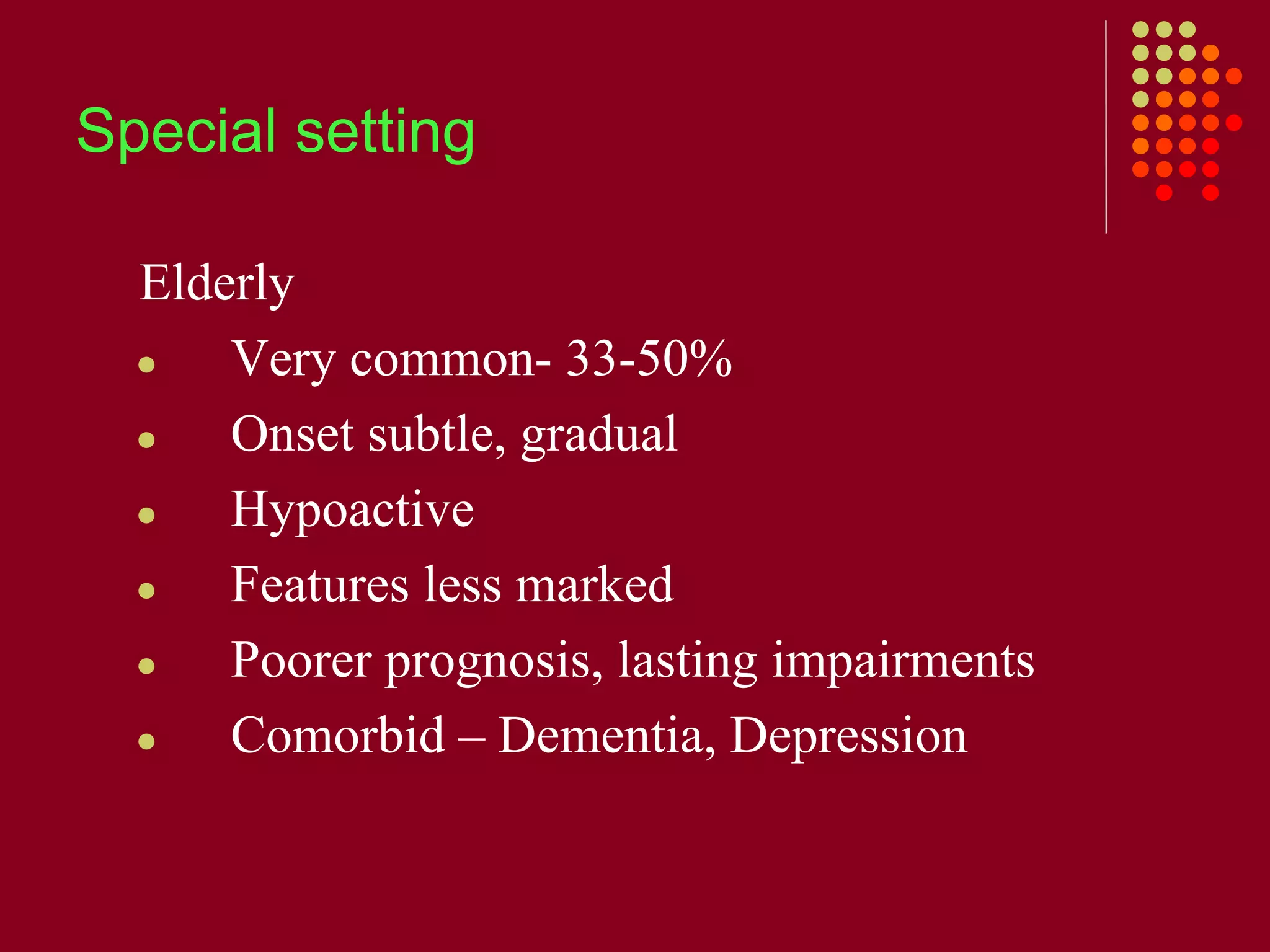 Delirium | PDF | Brain and Nervous System Disorders | Diseases and ...