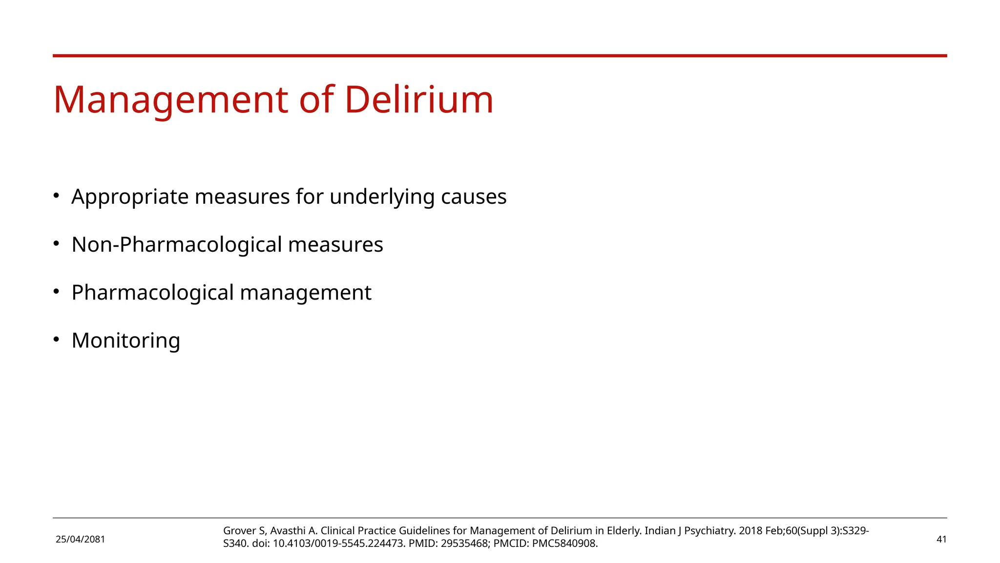Delirium.pptx important for psychiatry resident | PPTX