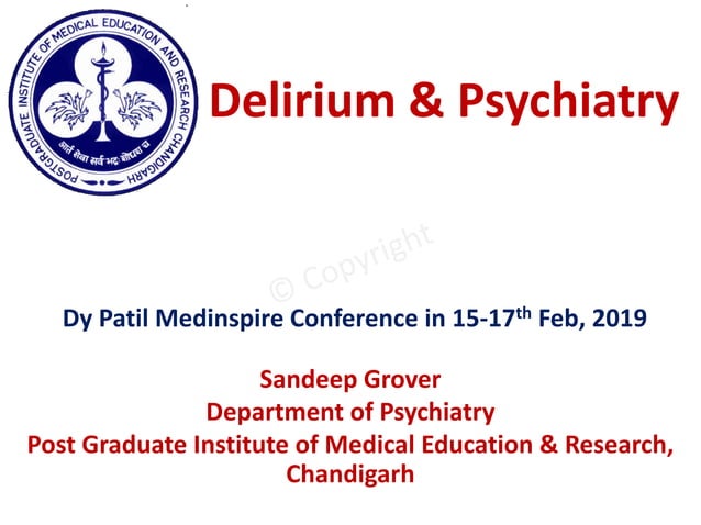 delirium medical condition in detail clinical | PPT