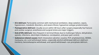 Comprehensive Overview of Delirium: Diagnosis, Causes, and Management ...