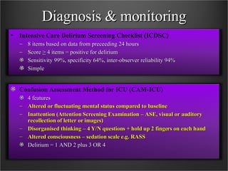 Delirium in the ICU | PPT | Brain and Nervous System Disorders ...