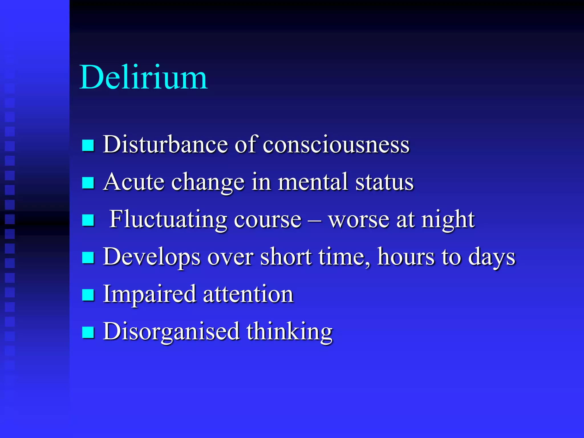 Delirium in critical illness. | PPT