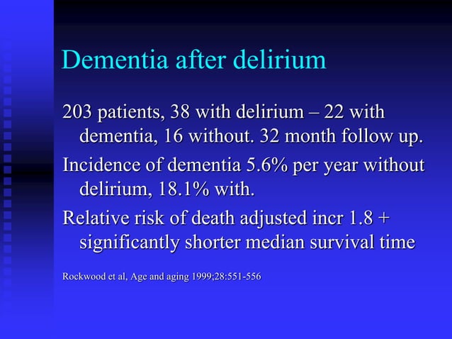 Delirium in critical illness. | PPT | Brain and Nervous System ...