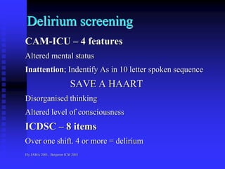 Delirium in critical illness. | PPT