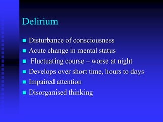 Delirium in critical illness. | PPT