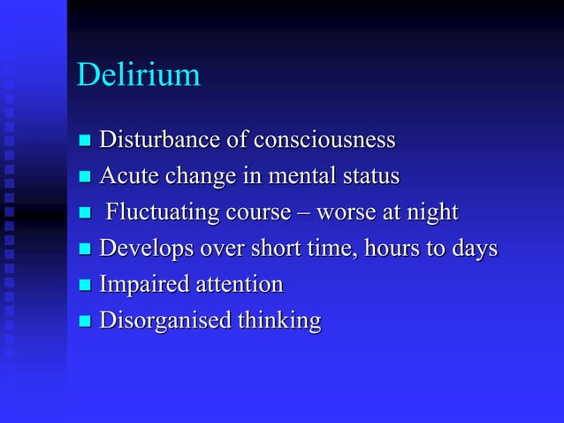 Delirium in critical illness. | PPT | Brain and Nervous System ...