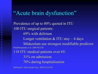 Delirium in critical illness. | PPT