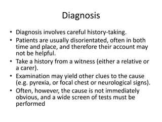 Delirium and coma | PPTX