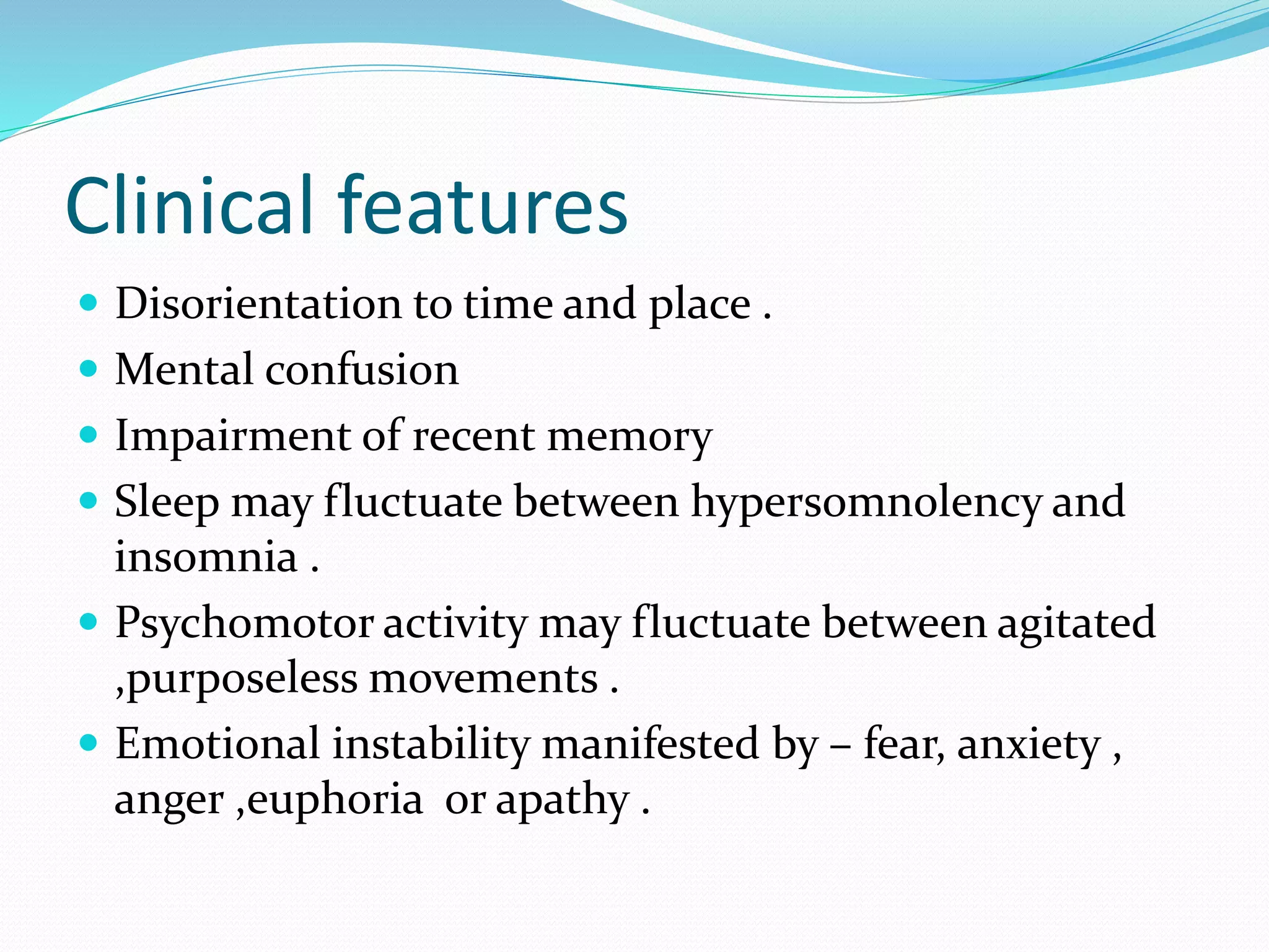 Delirium and dementia | PPTX