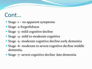 Delirium and dementia | PPTX