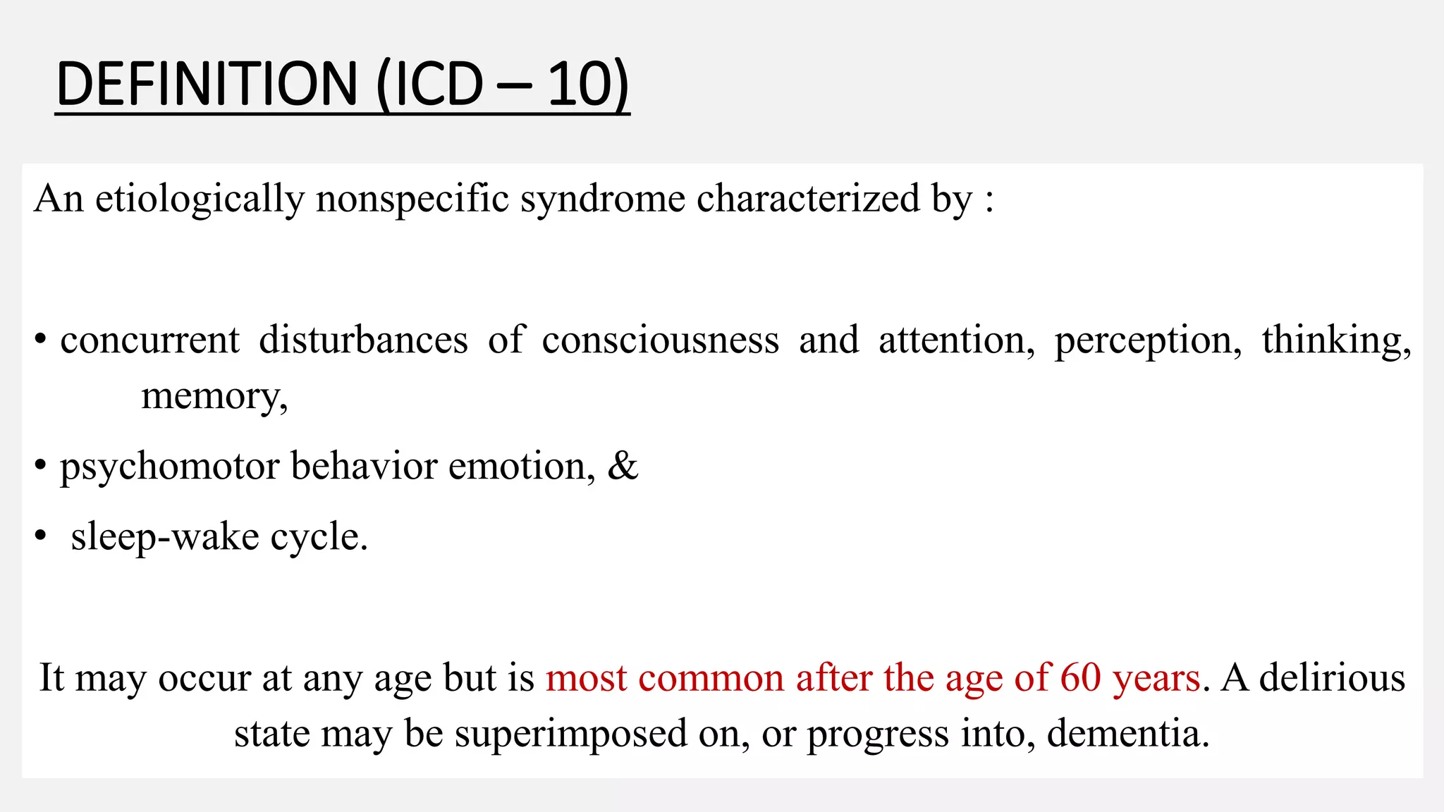 Delirium and Dementia | PPTX