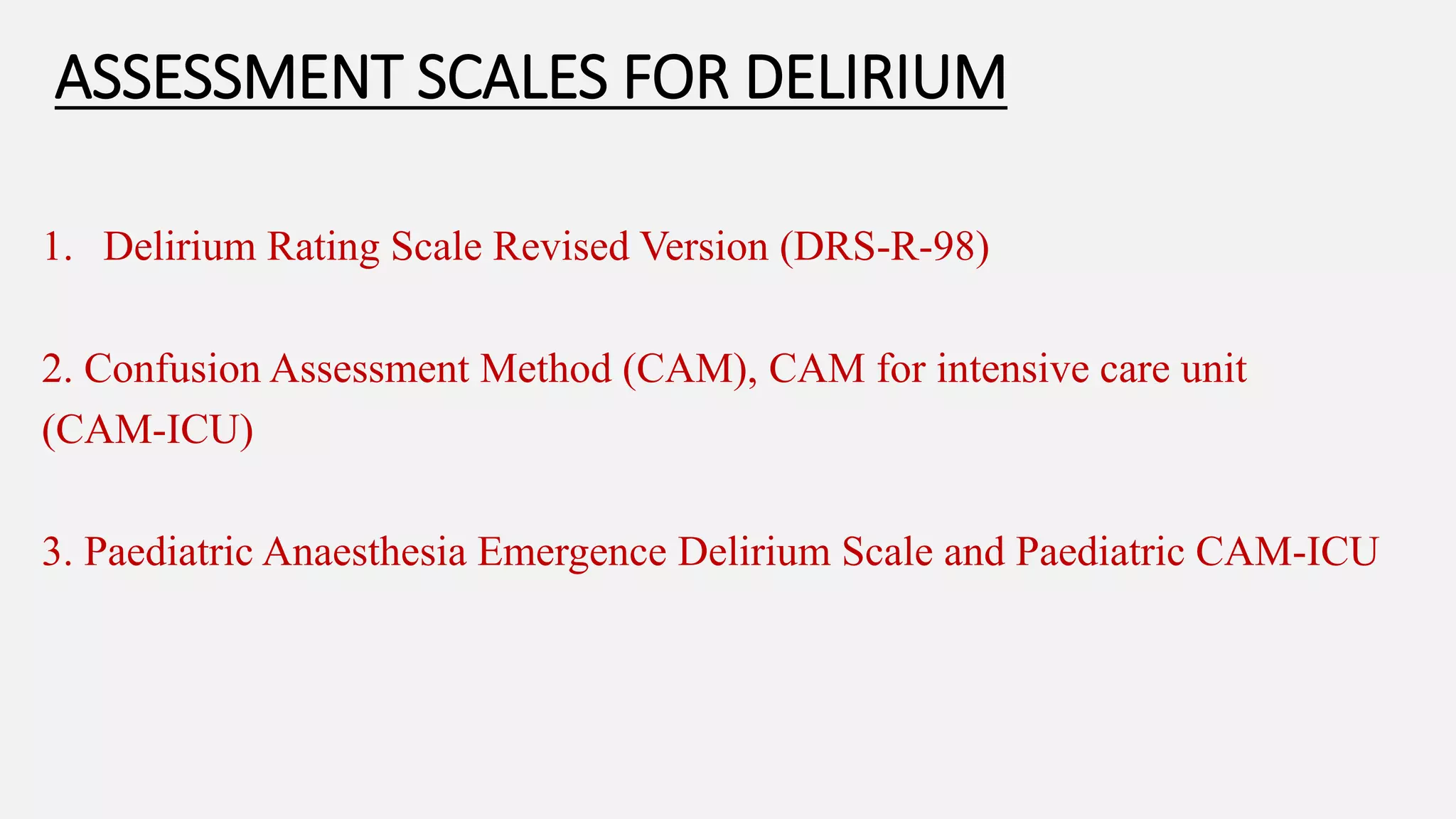 Delirium and Dementia | PPTX