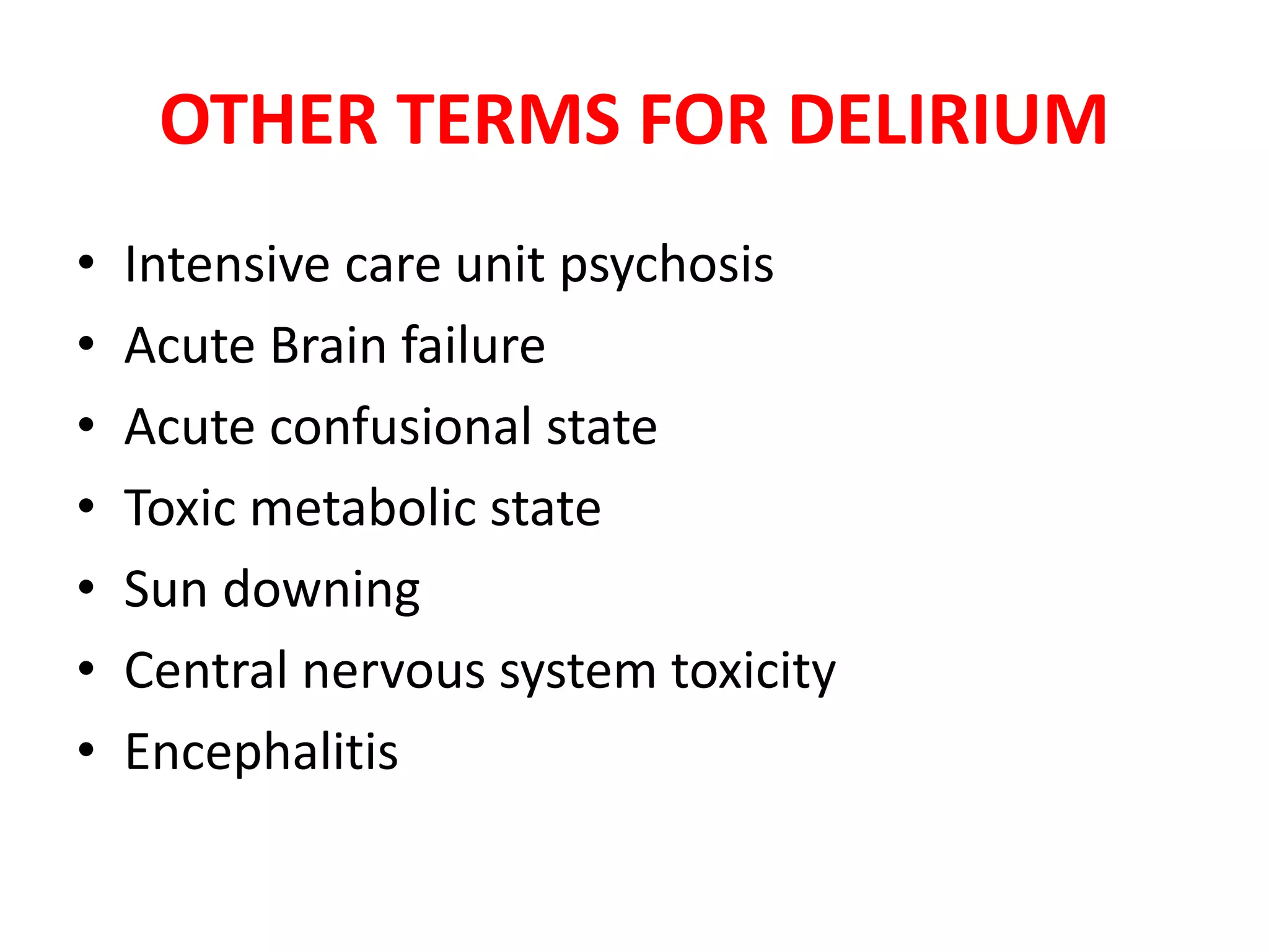 Delirium and its_managment. | PPTX