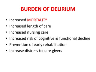 Delirium and its_managment. | PPTX