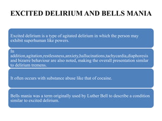 DELIRIUM BY DR JAGMOHAN PRAJAPATI....... | PPTX | Brain and Nervous ...