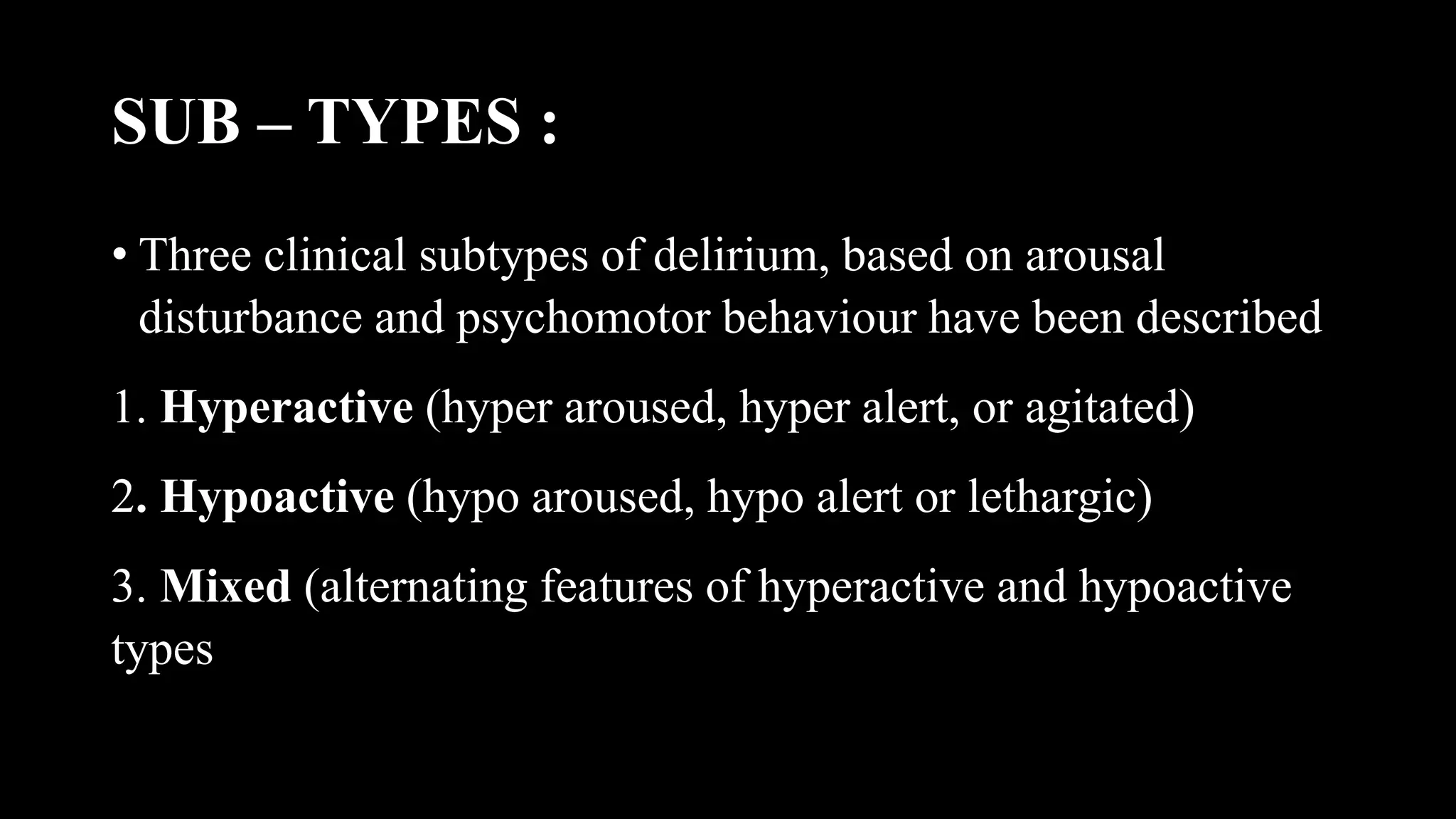 Delirium disorder | PPTX
