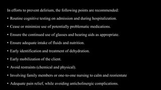 Delirium disorder | PPTX