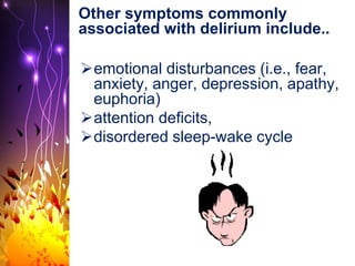 Delirium in Intensive Care Unit | PPT