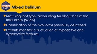 "Delirium in the ICU: Detection, Management, and Prevention Strategies ...