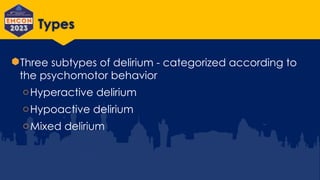"Delirium in the ICU: Detection, Management, and Prevention Strategies ...