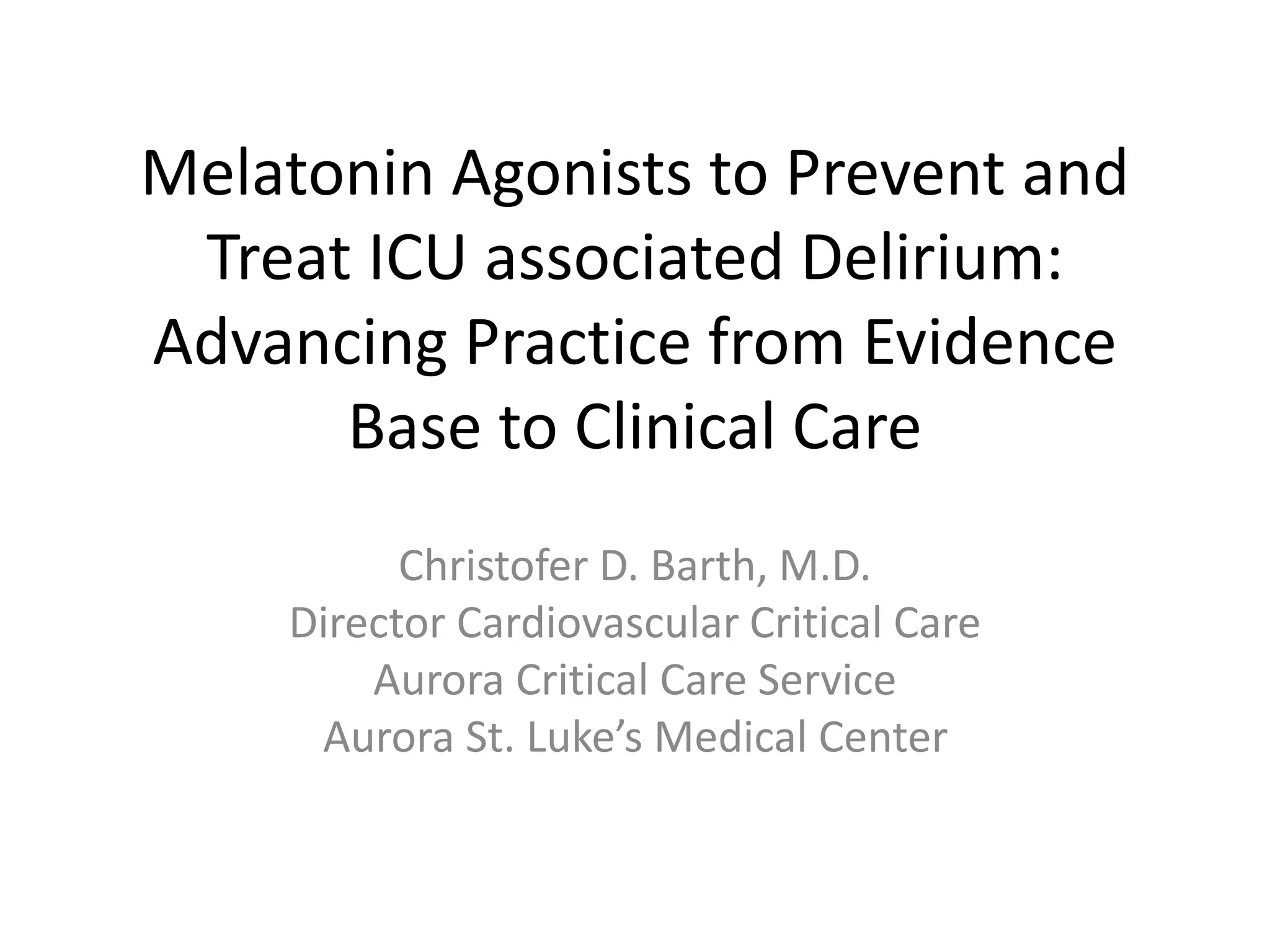 icu-delirium-and-melatonin-ppt