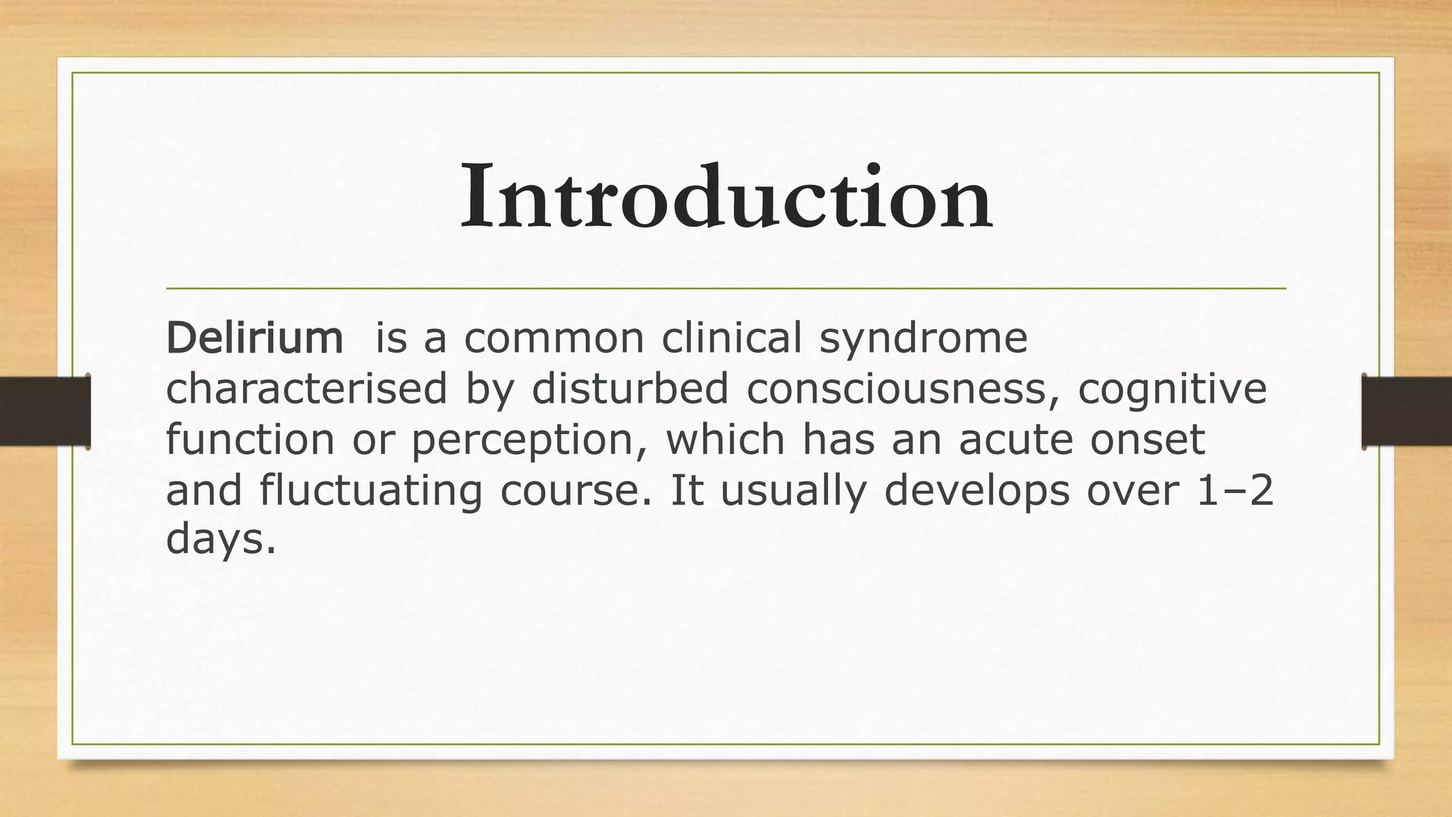 Delirium | PPTX